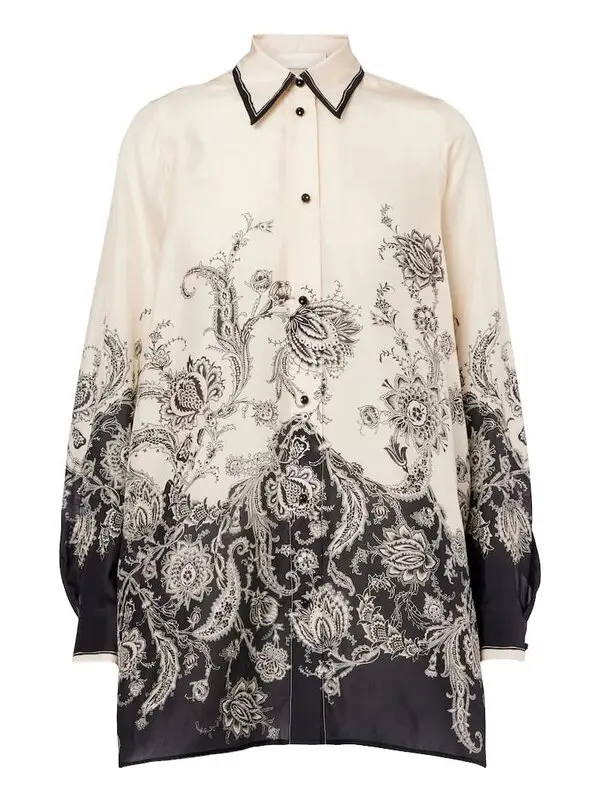 Zimmermann Rhiannon Paisley Silk Shirt - Multicoloured