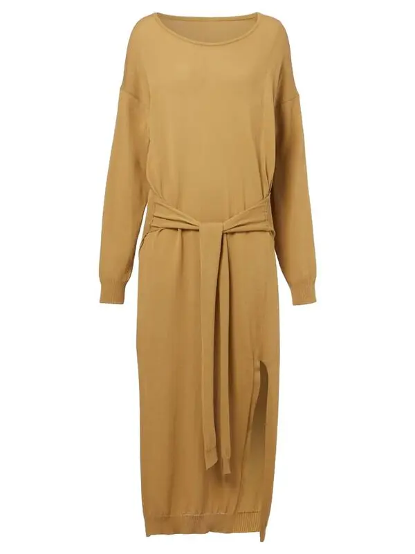 LEMAIRE Trompe-l'œil Cotton Midi Dress - Beige