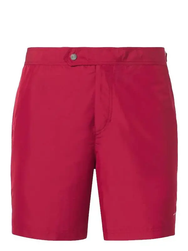 Brunello Cucinelli Logo Swim Trunks - Red