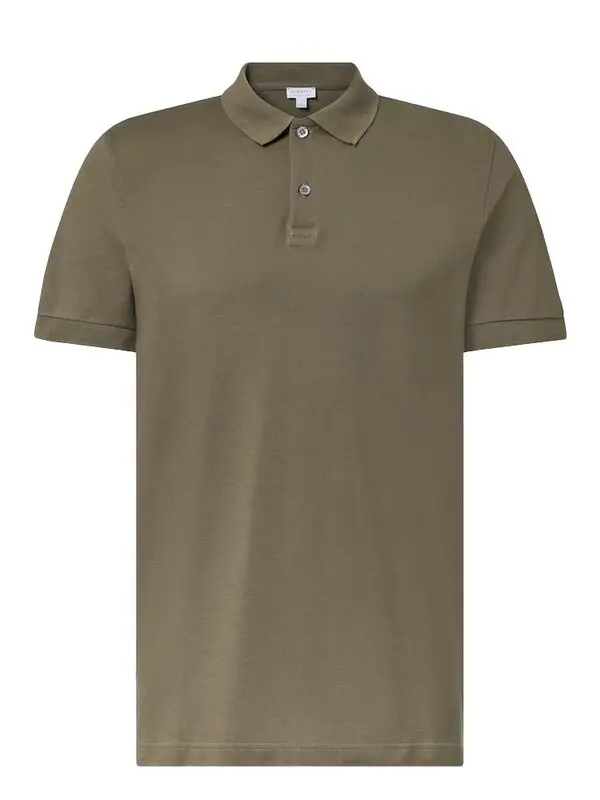 Sunspel Riviera Cotton Polo Shirt - Green