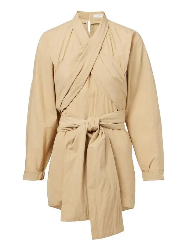 LEMAIRE Belted Cotton Top - Beige