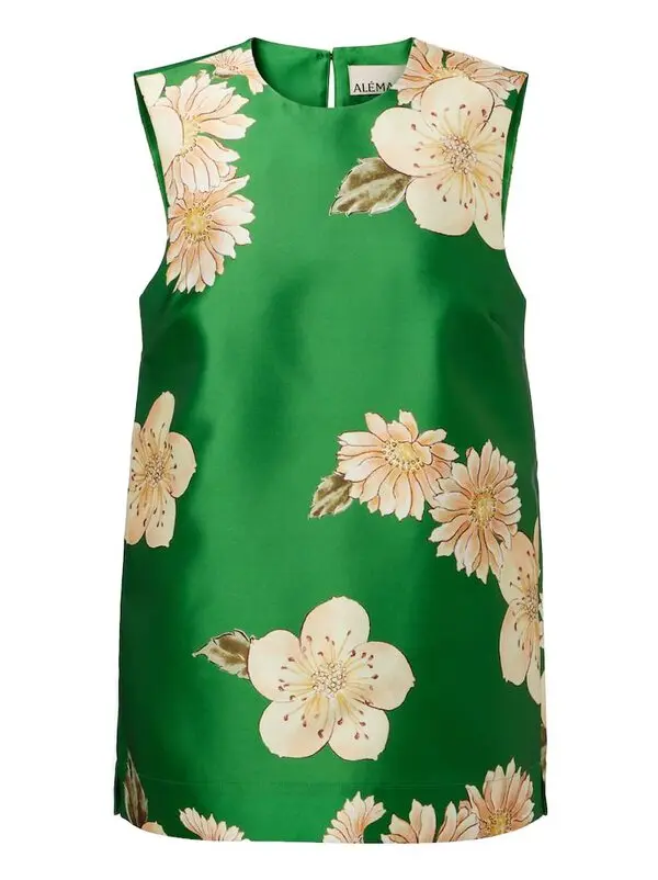 ALEMAIS Floral Print Top - Green