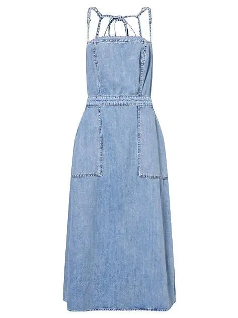Good American Denim-blend Midi Dress - Indigo794