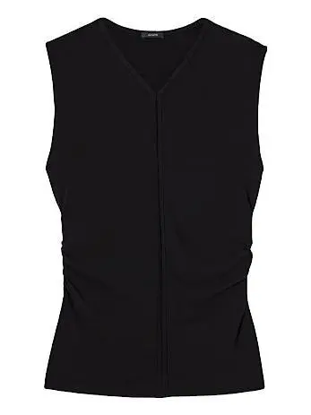 JOSEPH Pajol Crepe Jersey Top - Black