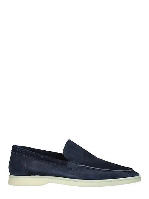 AURELIEN Suede Loafers - Navy