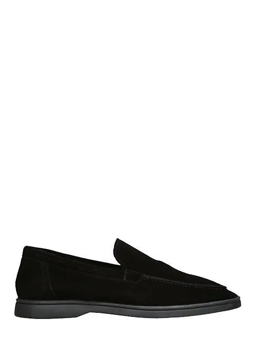 AURELIEN Suede Loafers - Black