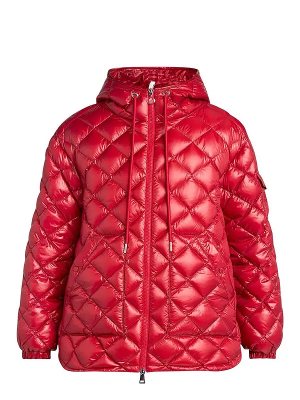 Moncler Short Padded Down Jacket - Medium Red