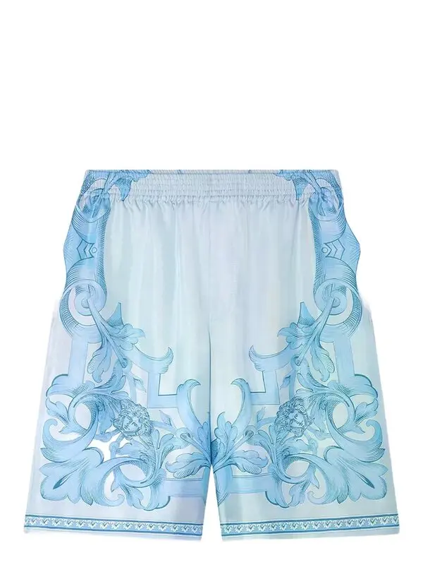 Versace Barocco-print Shorts - Grey