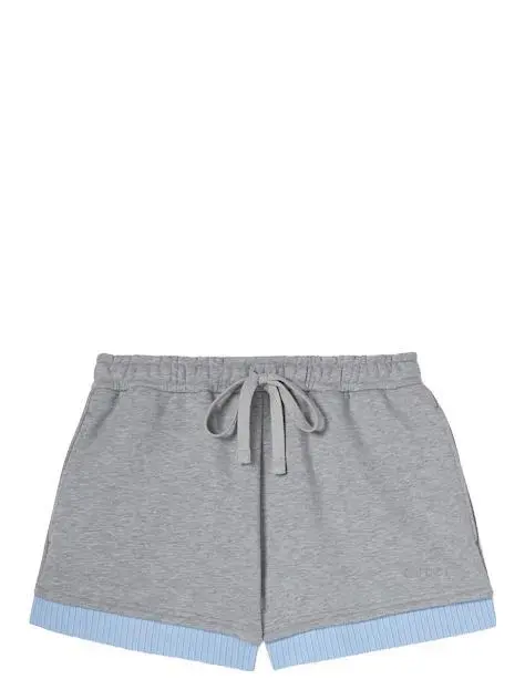 Gucci Cotton Jersey Shorts With Embroidery - Grey