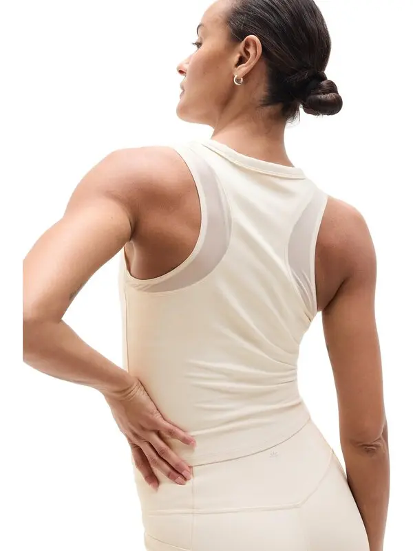 Athleta Transcend Racerback Mesh Tank - Bone