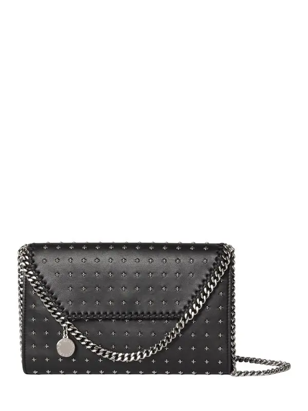 Stella McCartney Falabella Star Studs Wallet Crossbody Bag - Black