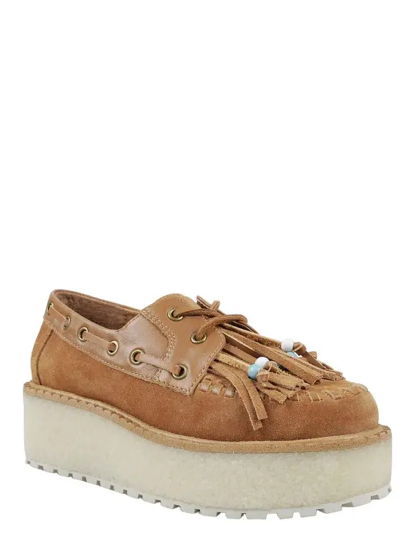 ZIGI Skipper Platform Wedge Loafer - Tan Suede