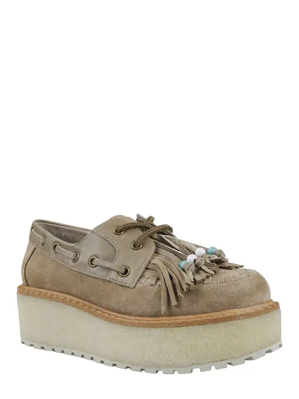 ZIGI Skipper Platform Wedge Loafer - Taupe Suede