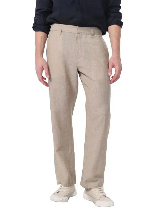 Rag & Bone Evan Donegal Wool Blend Tapered Pants - Beige