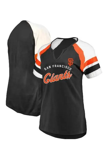 Profile San Francisco Giants Arched Notch Neck T-shirt - Black