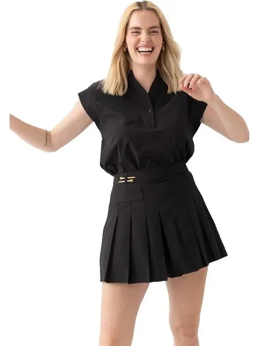 HONORS The Splitneck Shirt - Black