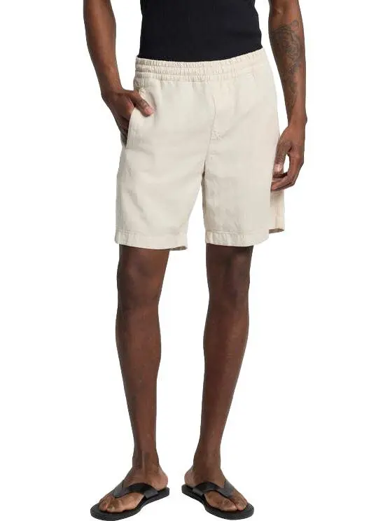 7 For All Mankind Relaxed Fit Cotton Blend Shorts - Bone