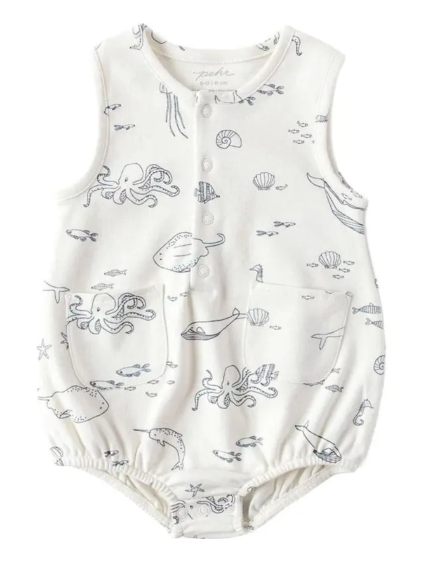 PEHR Sleeveless Organic Cotton Bodysuit - Life Aquatic