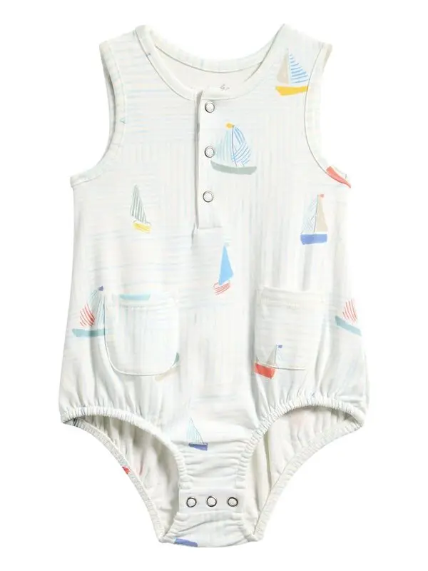 PEHR Sleeveless Organic Cotton Bodysuit - Set Sail