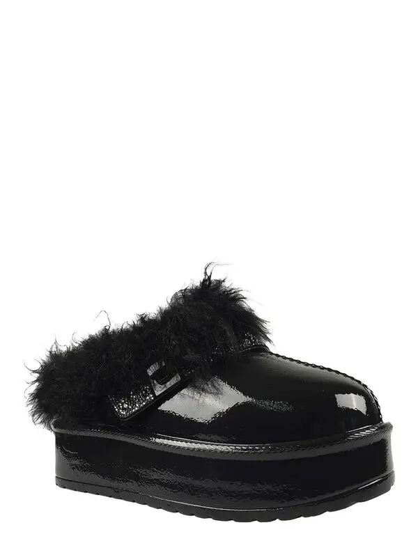ZIGI Faux Fur Platform Slipper - Black O