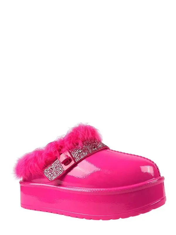 ZIGI Faux Fur Platform Slipper - Fuschia O