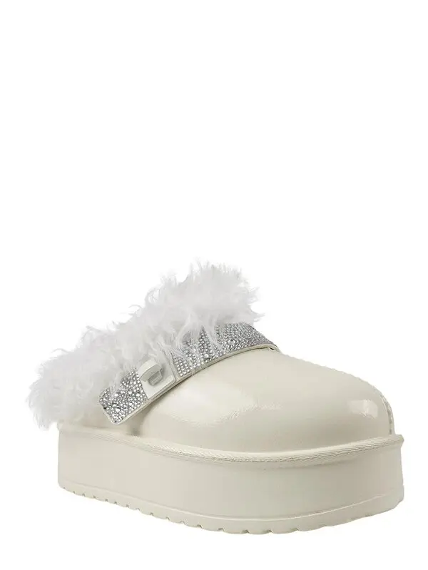 ZIGI Faux Fur Platform Slipper - White