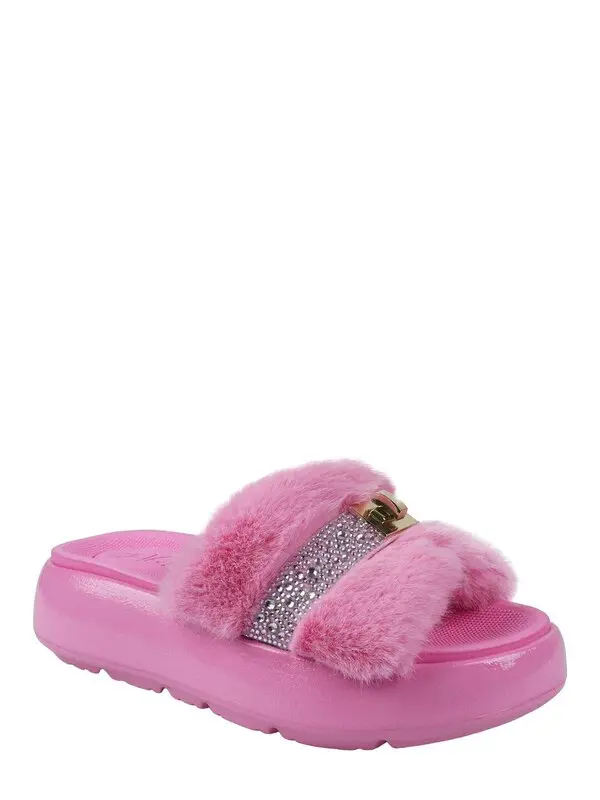 ZIGI Faux Fur Platform Sandal - Fuscia