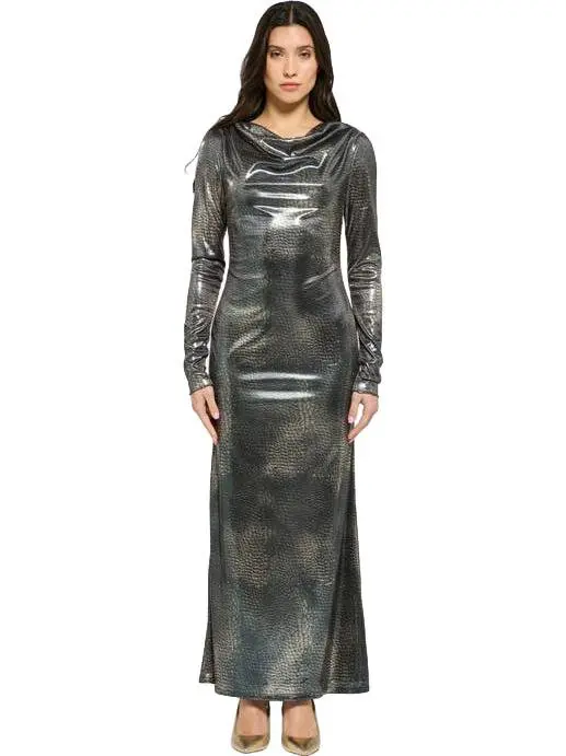 DASKA Alasia Maxi Dress - Silver Print