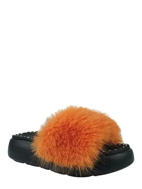 ZIGI Fabbi Faux Fur Platform Sandal - Orange