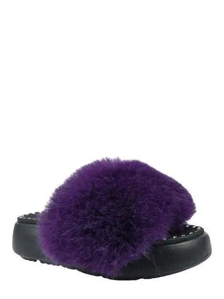 ZIGI Fabbi Faux Fur Platform Sandal - Purple