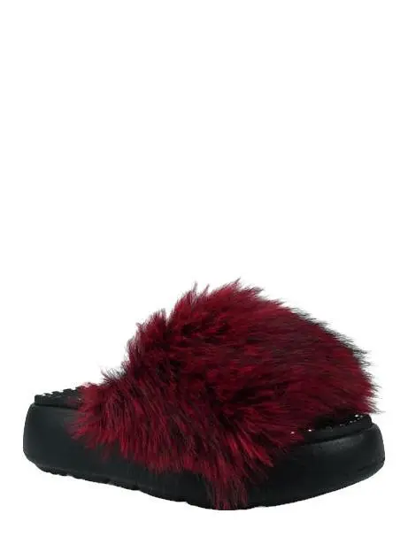 ZIGI Fabbi Faux Fur Platform Sandal - Red