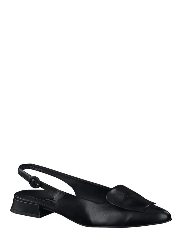 Paul Green Viola Slingback Pumps - Black Leather