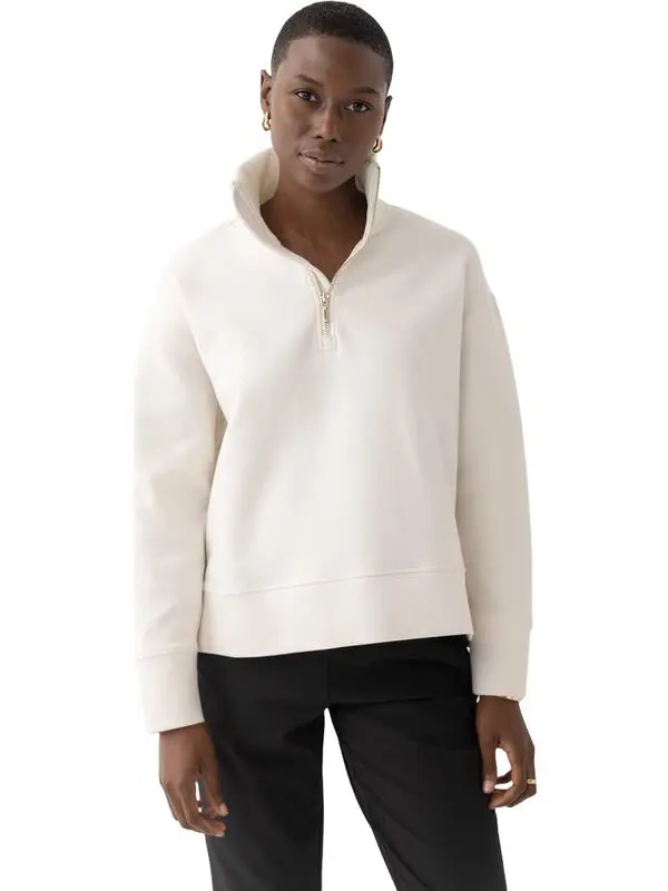 HONORS The Half-zip Pullover - Cream