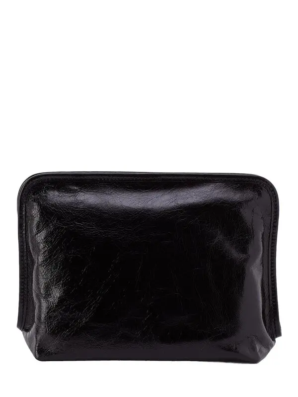 Hobo Large Leather Cosmetics Pouch - Black