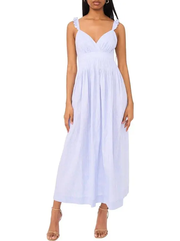 Parker Cotton-blend Sundress - Pale Blue