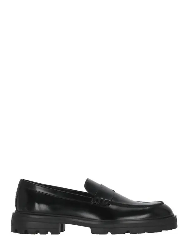 Hogan Leather Loafers - Black