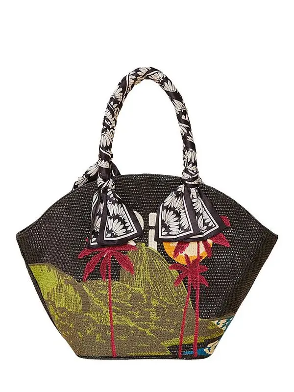 Farm Rio Printed Shell Tote - Copabanana