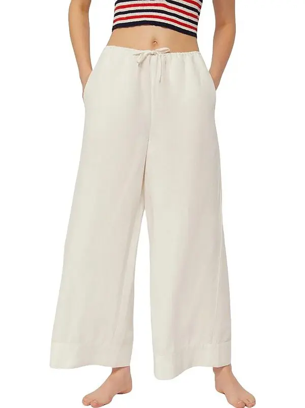 Onia Air Linen Drawstring Pant - White