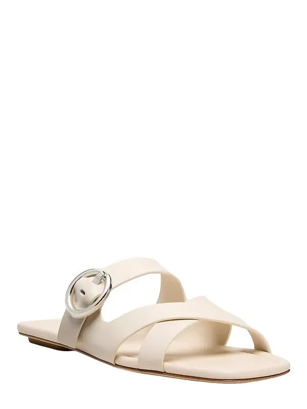 STUART WEITZMAN Villa Slide Sandals - Linen
