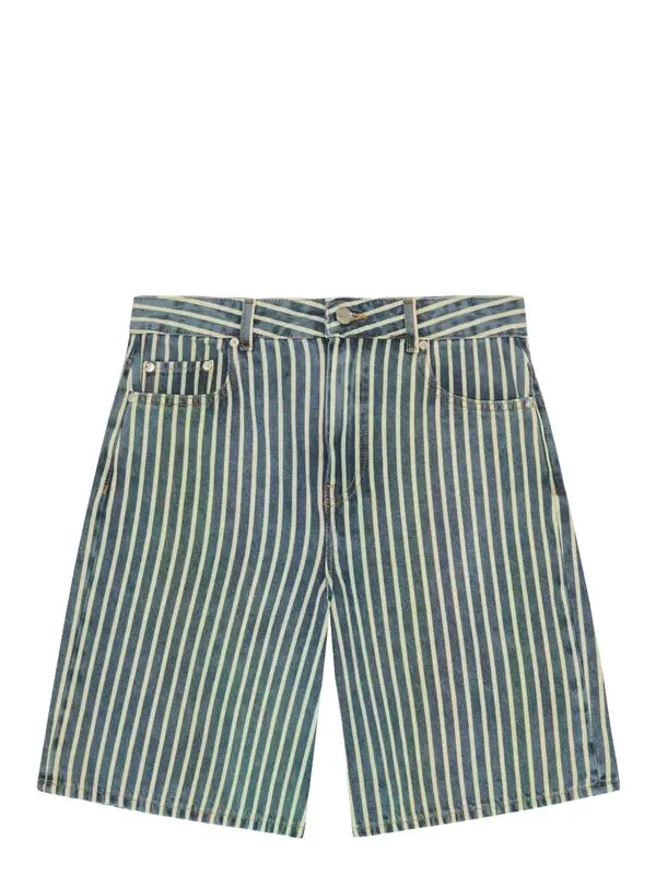 GANNI Striped Shorts - Blue