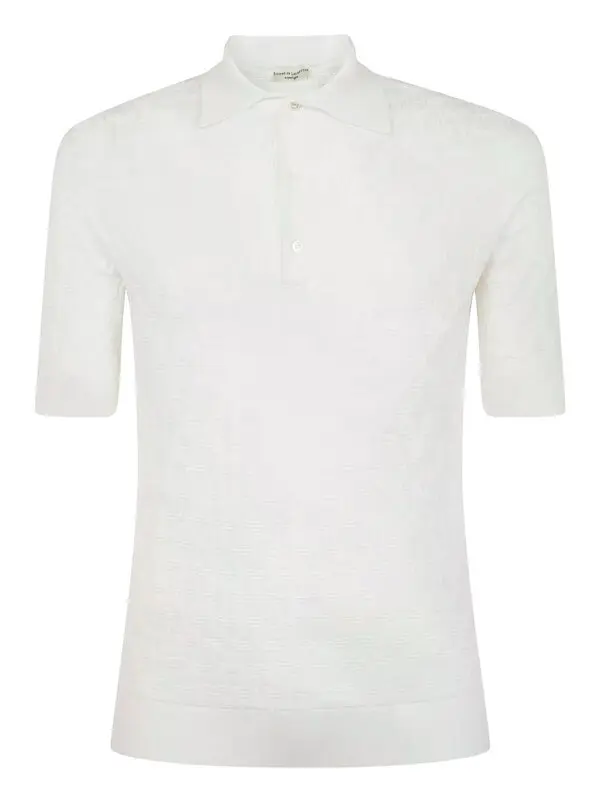 FILIPPO DE LAURENTIIS Knitted Polo Shirt - White
