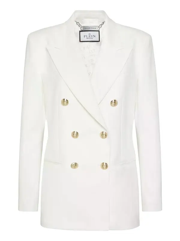 Philipp Plein Double-breasted Blazer - White