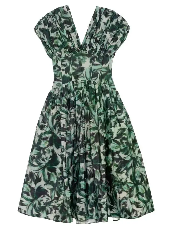 Amsale Drop-waist Corset Dress - Green