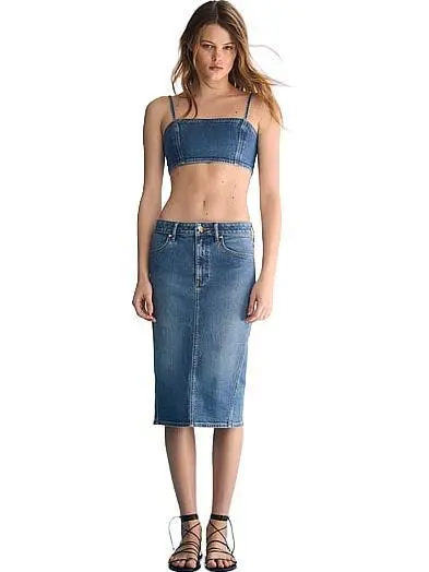 Victoria's Secret Atelier X Altuzarra X Denim Pencil Skirt - Blue