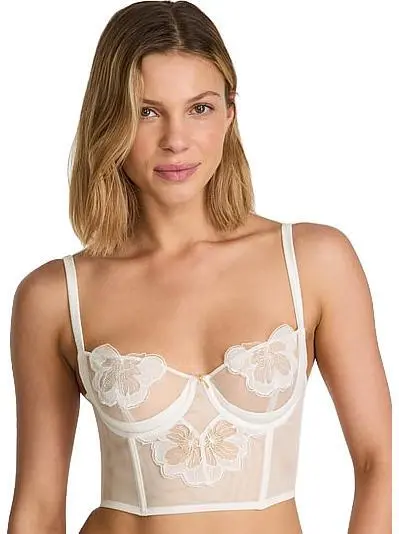 Victoria's Secret Dream Angels Peony Embroidery Corset Top - Print