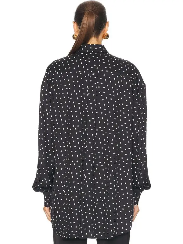 Alexandre Vauthier Polka Dot Button Down Top - Black