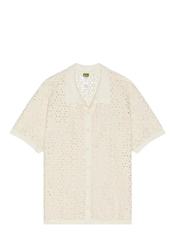 Agua Bendita Jared Shirt In Cream In Cream - Grey
