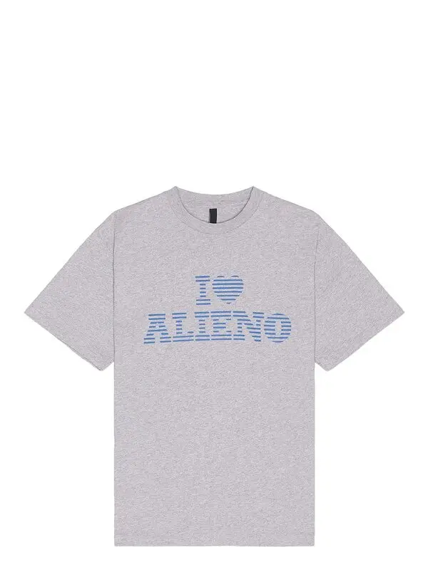 NO PROBLEMO I Heart Short Sleeve Tee In Grey - Grey Marl