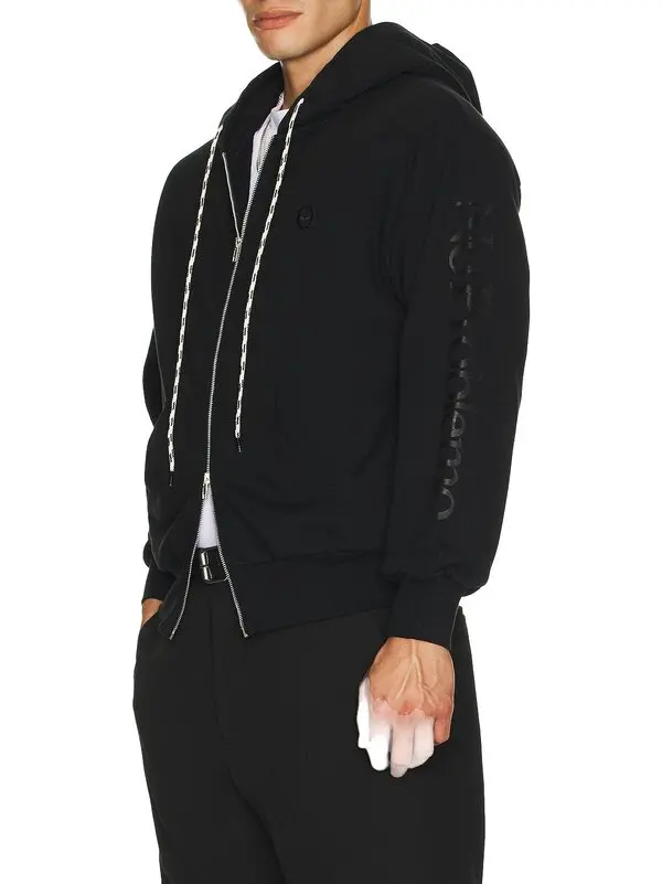 NO PROBLEMO Alien-o Zip Through Hoodie - Black