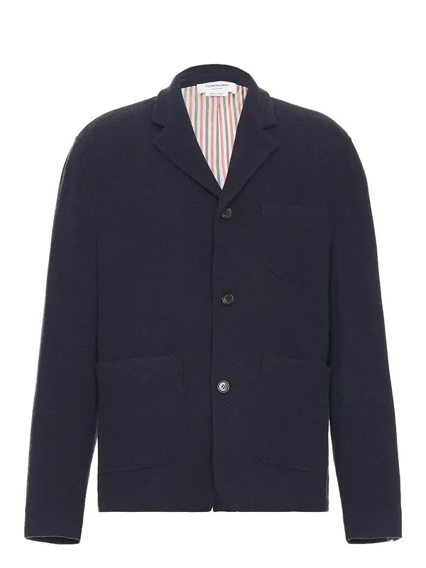 Thom Browne Sack Wool Jacket - Navy